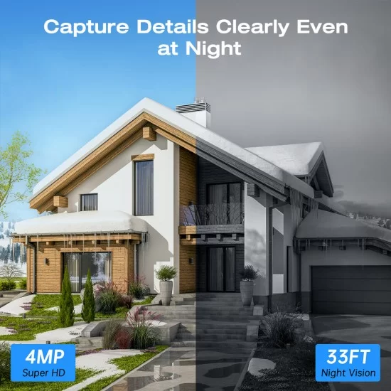 Campark SC02/SC14 4MP Solar Powered Wifi Outdoor Security Camera System ...