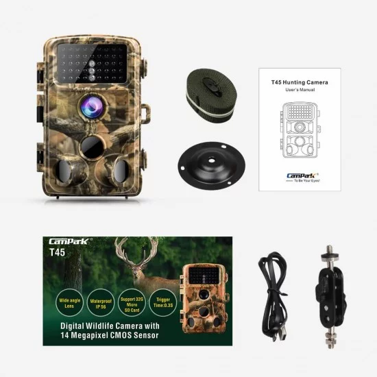 Campark T45A Upgrade Trail Camera 16MP 1080P Hunting Game Camera