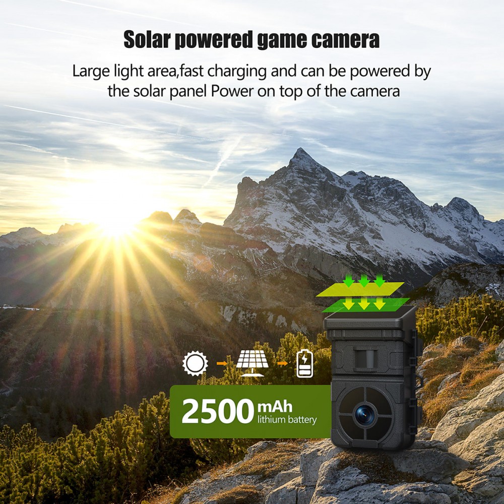 Campark TC15 24MP 1080P Solar Power 0.1S Trigger Time Trail Camera for ...