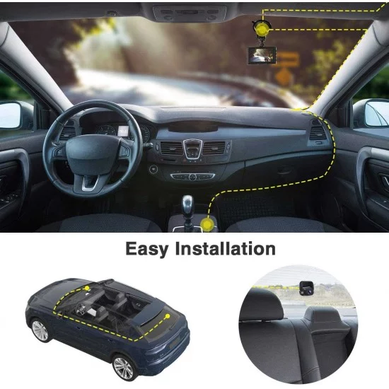 Campark DC30 Dual Dash Cam Native 4K&1080P Front and Rear Car Camera