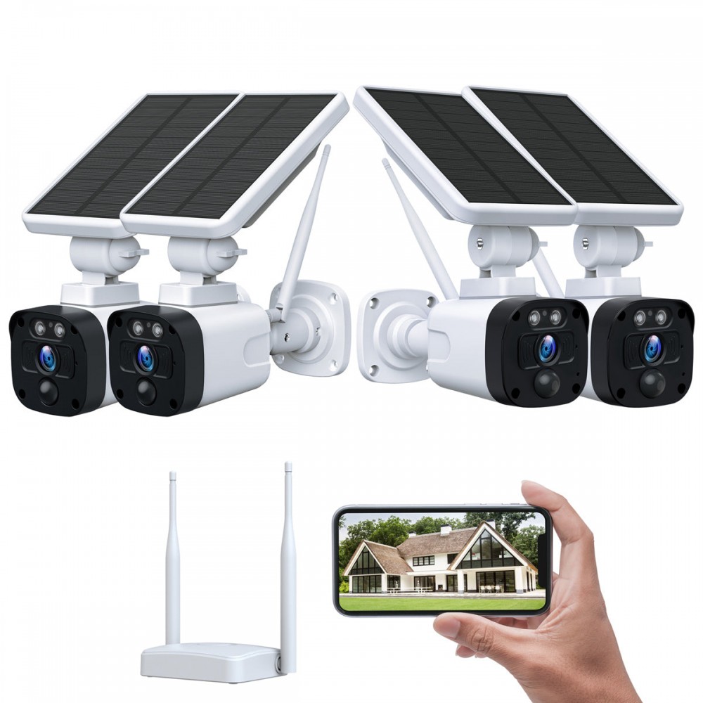 Campark SC02 3MP Solar Powered Wireless Outdoor Security Camera System ...