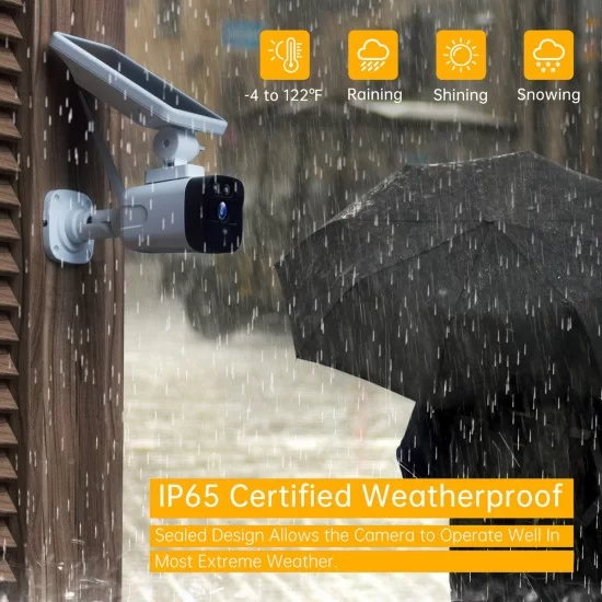 Campark SC02 3MP Solar Powered Wireless Outdoor Security Camera System ...